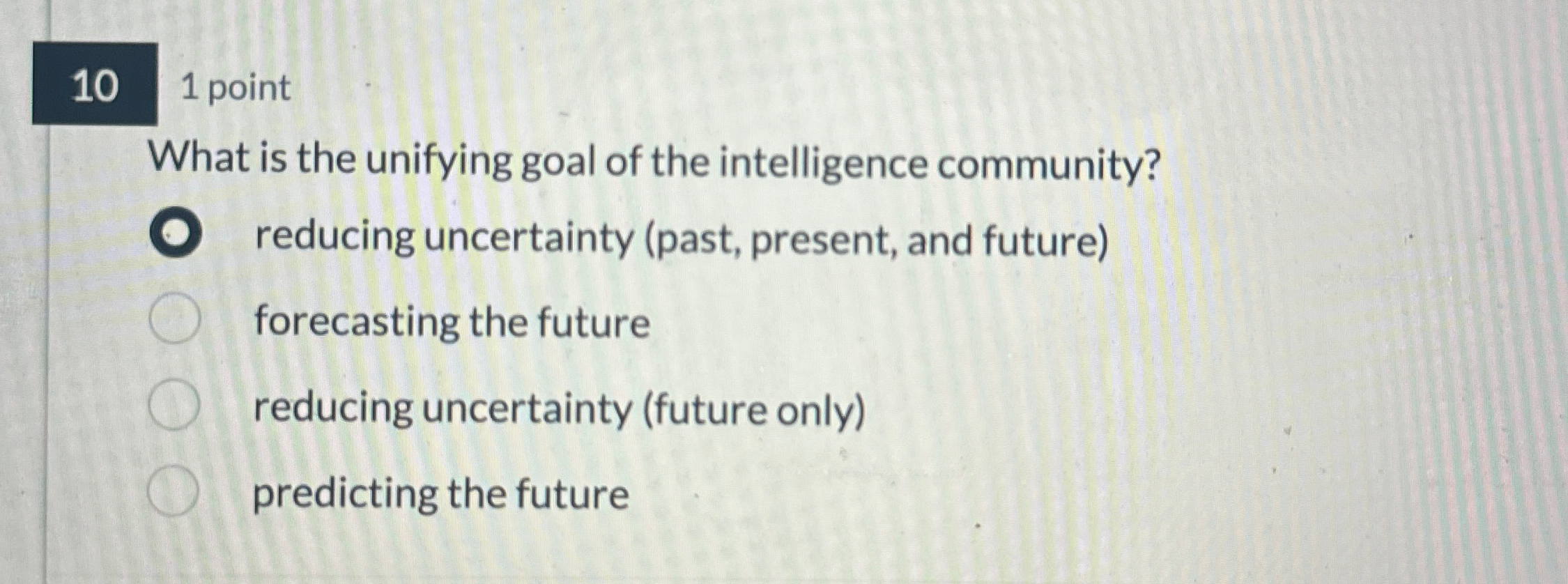 Solved 101 ﻿pointWhat is the unifying goal of the | Chegg.com