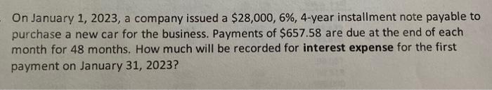 Solved On January 1,2023 , a company issued a | Chegg.com