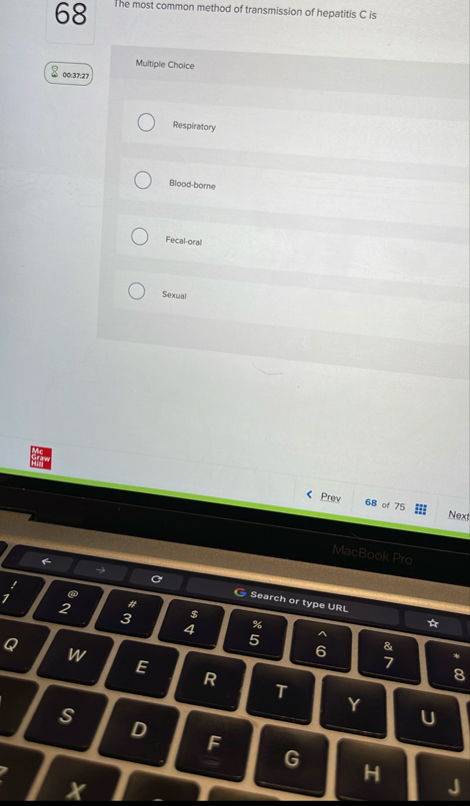 Solved 68The most common method of transmission of hepatitis | Chegg.com