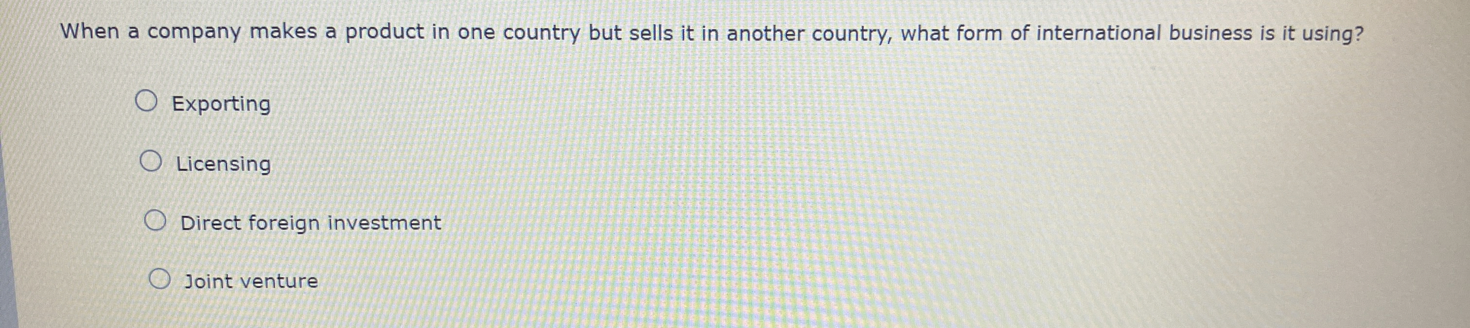 Solved When a company makes a product in one country but | Chegg.com