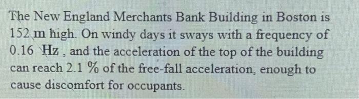 Solved The New England Merchants Bank Building in Boston is | Chegg.com
