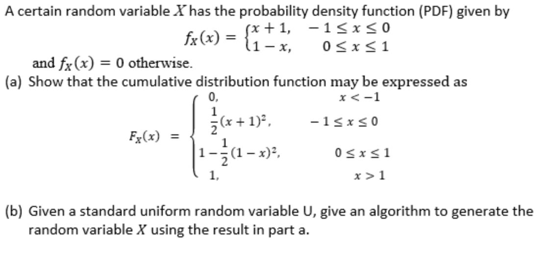 Solved A certain random variable x ﻿has the probability | Chegg.com