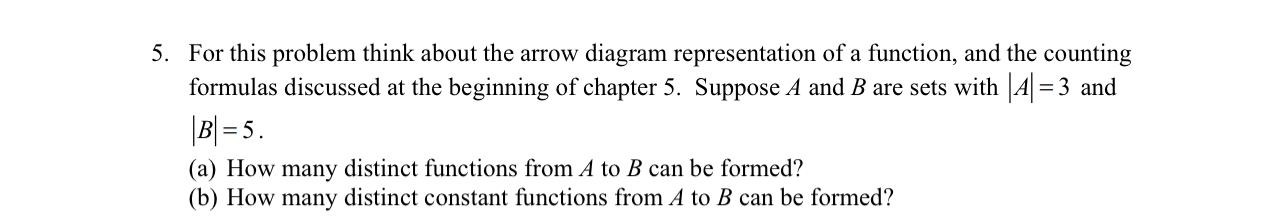Solved For this problem think about the arrow diagram | Chegg.com