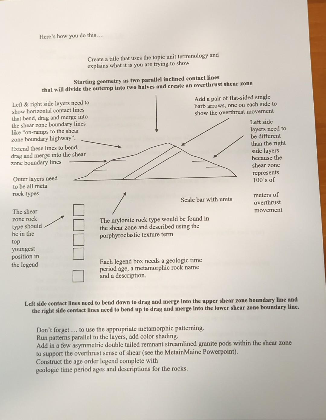 Solved GEY 100 Roadcut Cross-Section Assignments - | Chegg.com
