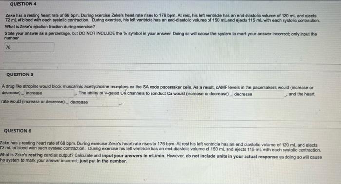 Solved Zake has a resting heart rate of 68 bpm. During | Chegg.com
