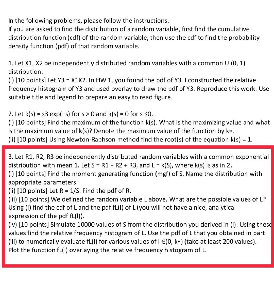 Solved answer question 3 only with full step by step | Chegg.com