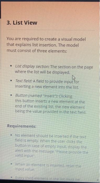 Solved You are required to create a visual model that | Chegg.com