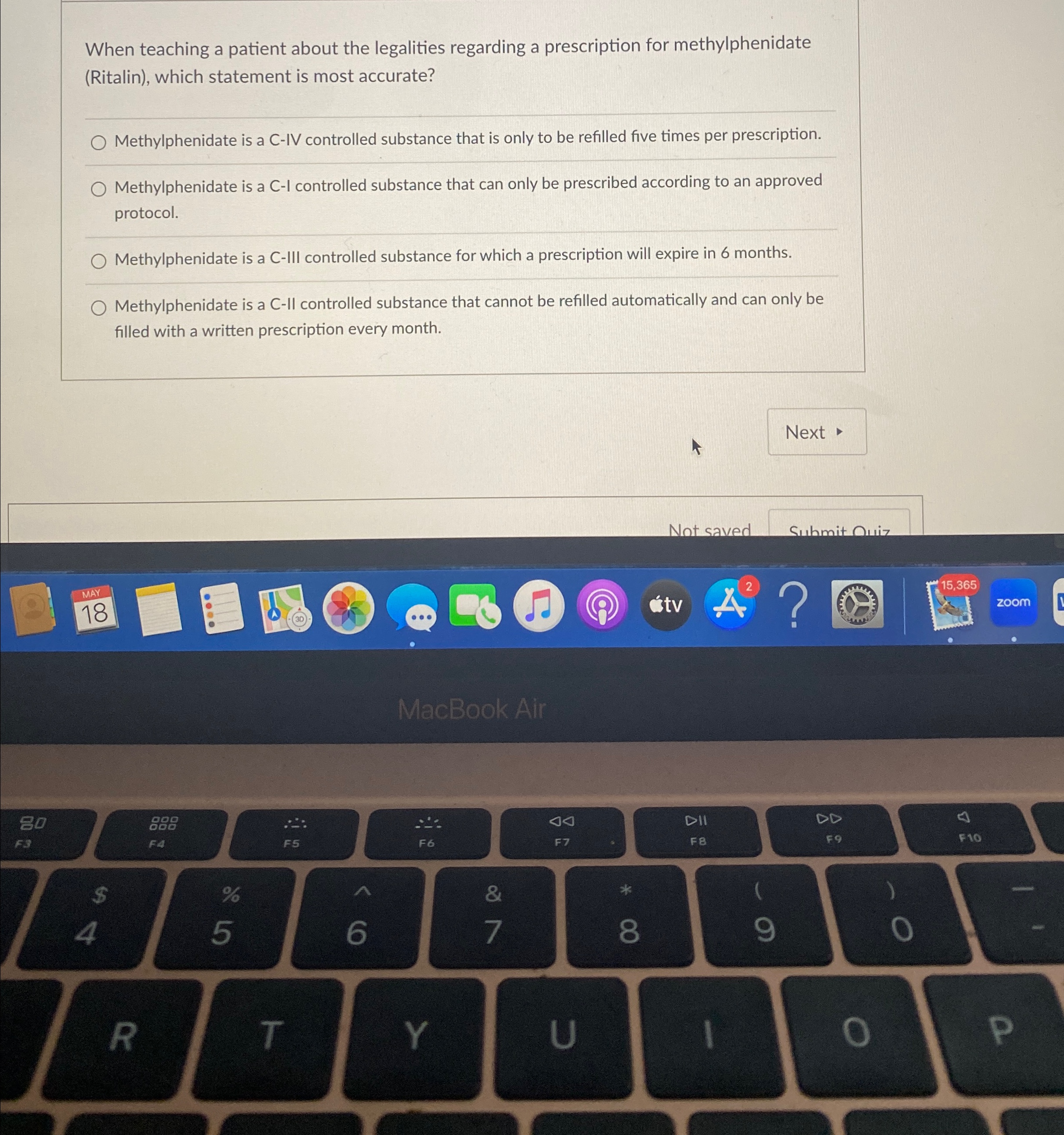 Solved When teaching a patient about the legalities | Chegg.com