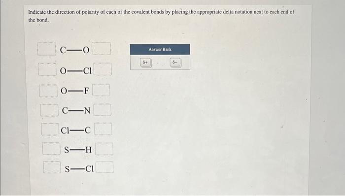 Solved Indicate the direction of polarity of each of the | Chegg.com