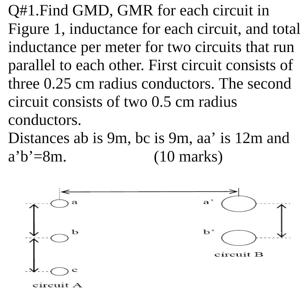 Solved Q#1.Find GMD, GMR for each circuit in Figure 1, | Chegg.com