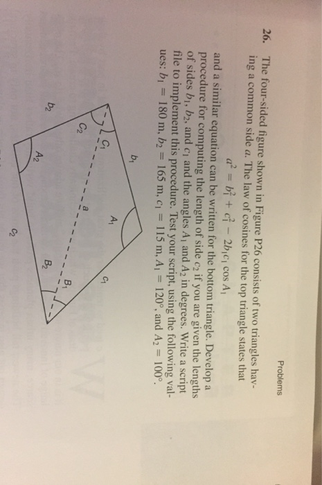 Solved Problems 26. The four-sided figure shown in Figure | Chegg.com