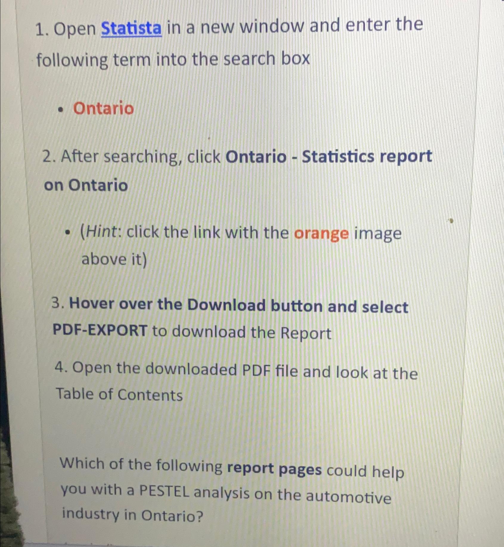 Solved Open Statista in a new window and enter the following | Chegg.com