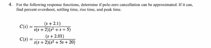 Solved 4 For The Following Response Functions Determine If 2878