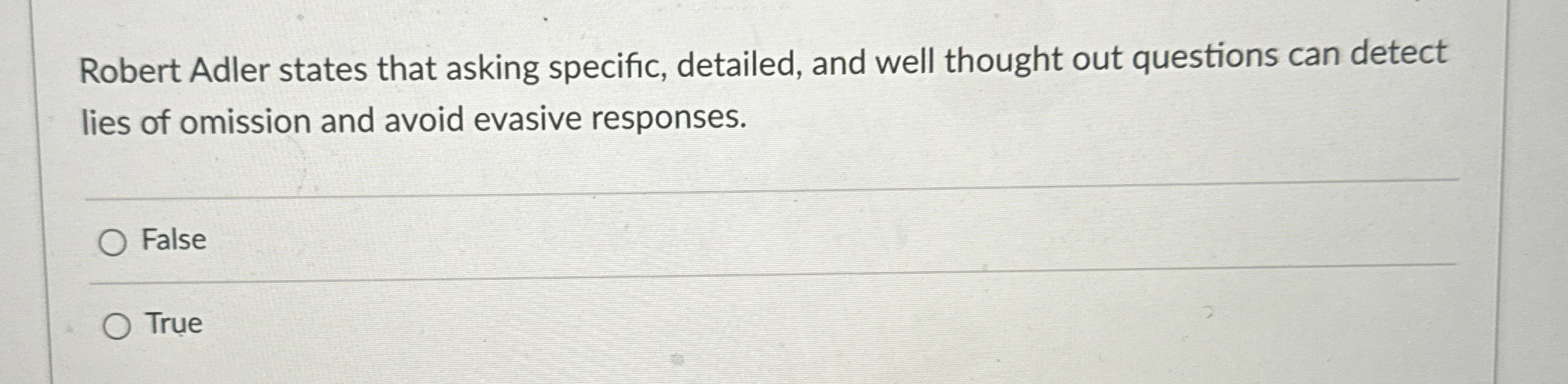 Solved Robert Adler states that asking specific, detailed, | Chegg.com