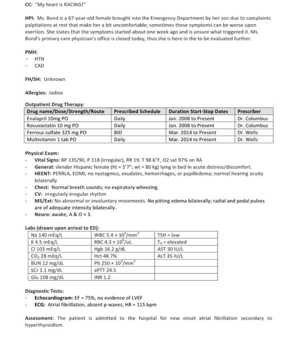 Solved please calculate Mr Bond's and Mrs Jones kidney | Chegg.com