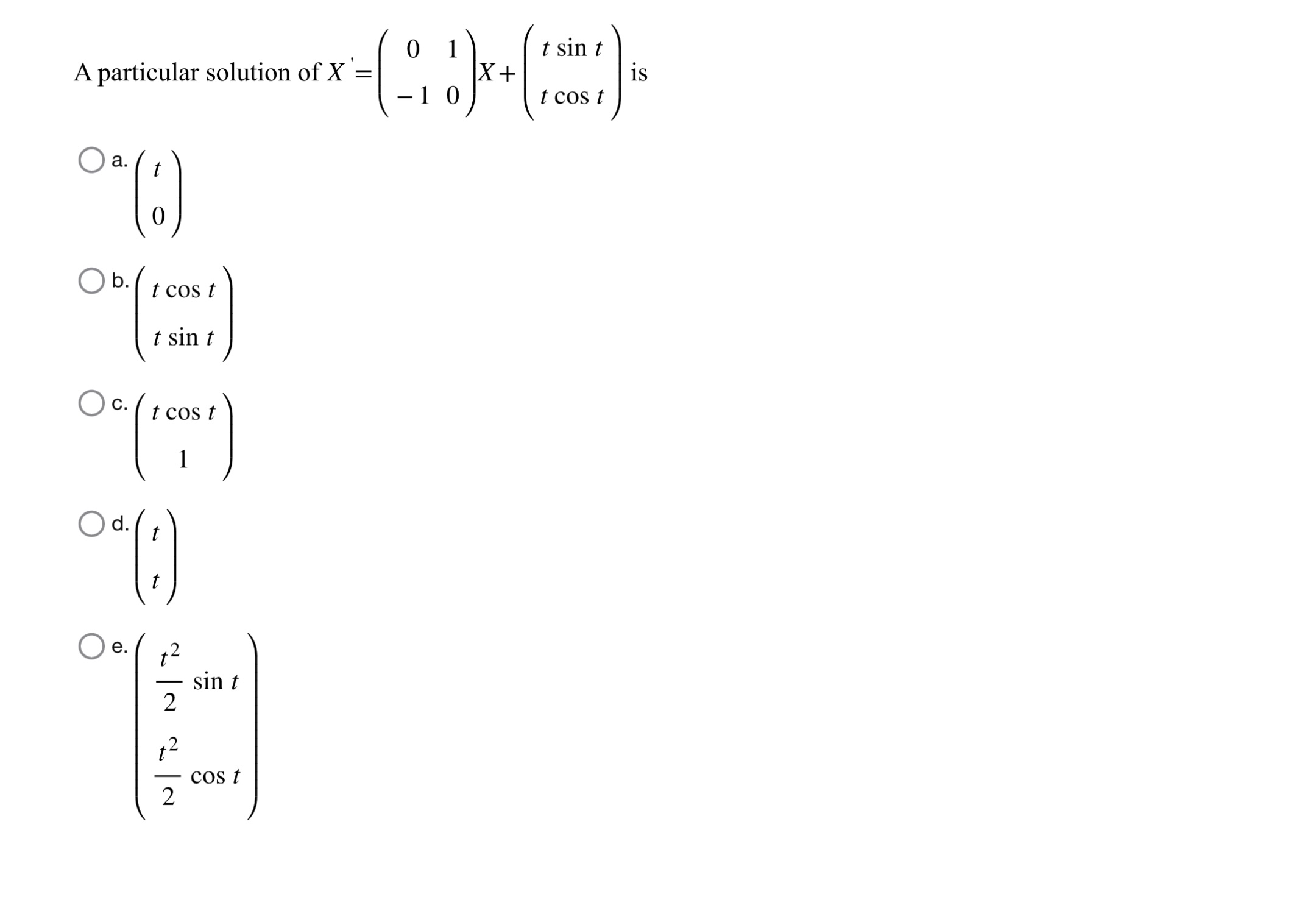 A particular solution of | Chegg.com