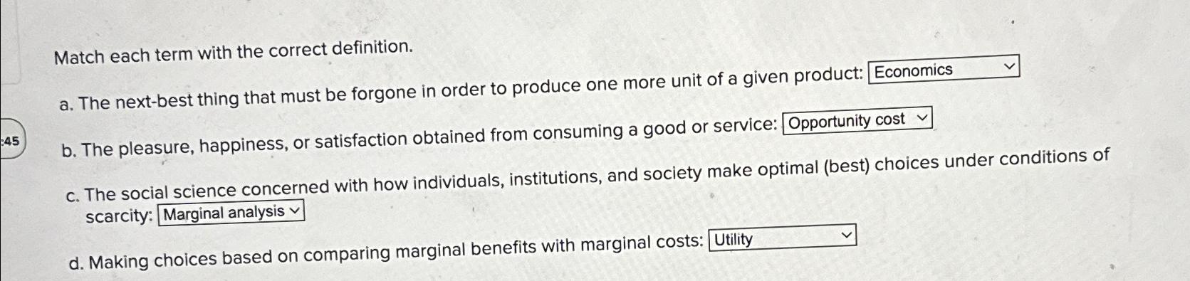 Solved Match each term with the correct definition.a. ﻿The | Chegg.com