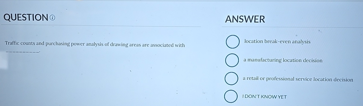 Solved QUESTION (1)Traffic counts and purchasing power | Chegg.com