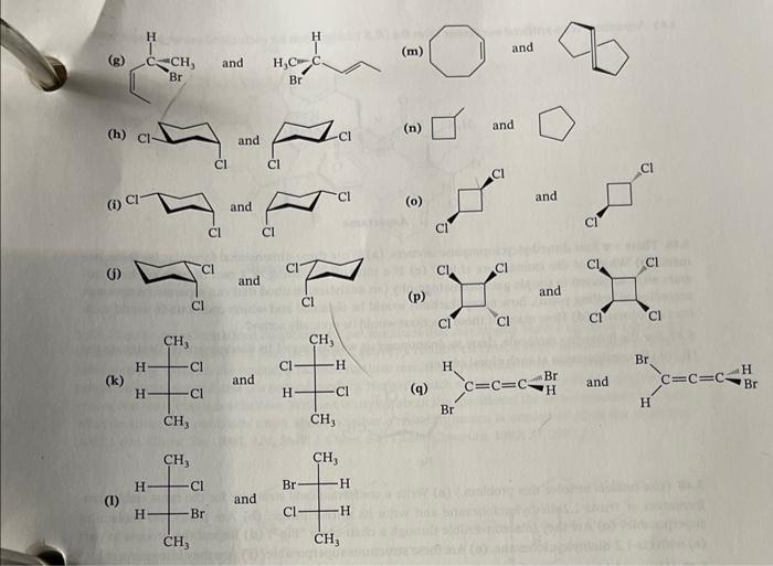 Solved 5.39 Consider the following pairs of structures. | Chegg.com