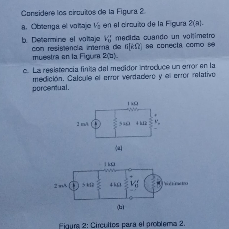 Solved Considere los circuitos de la Figura 2.a. ﻿Obtenga el | Chegg.com