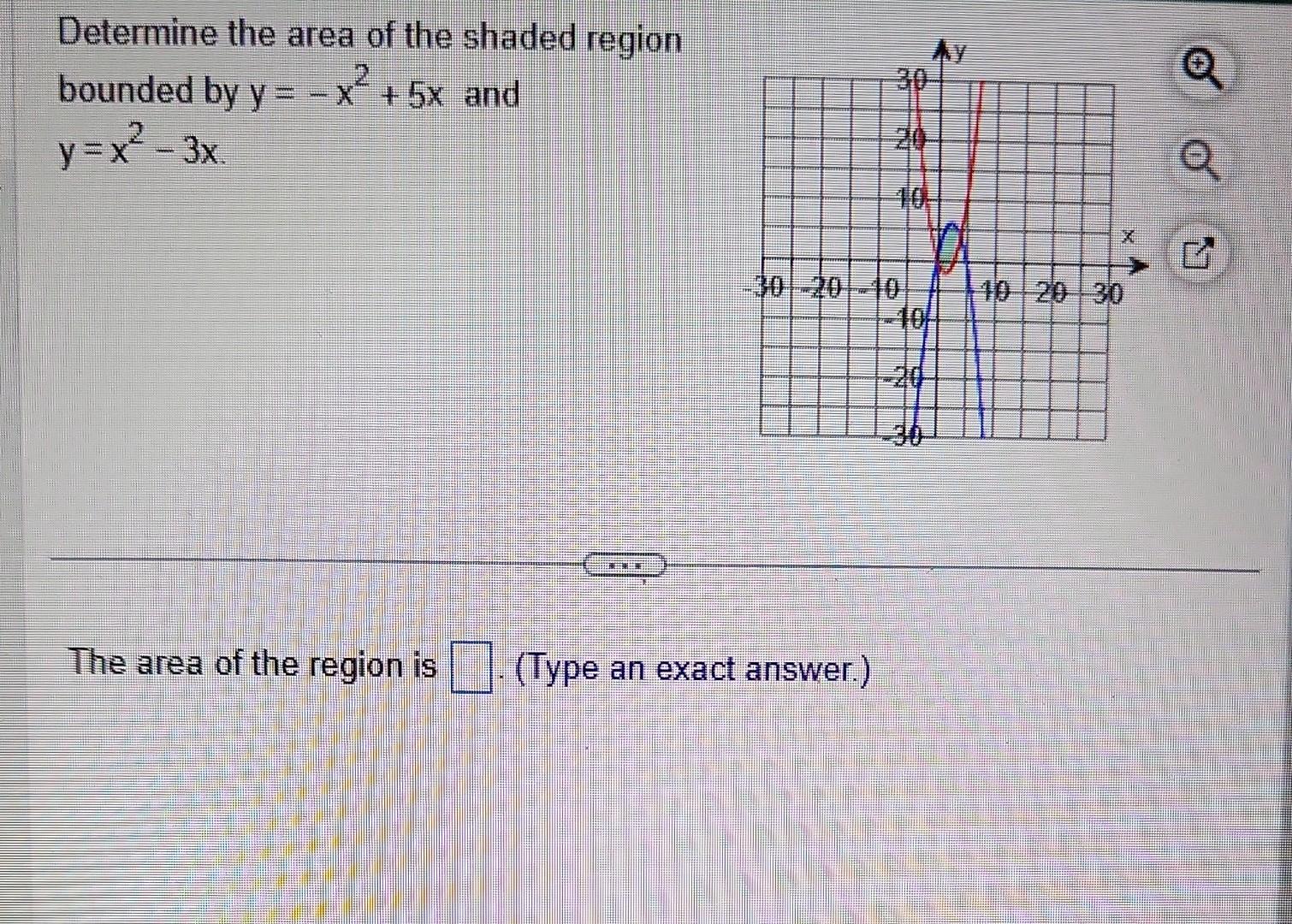 Solved Determine the area of the shaded region bounded by | Chegg.com