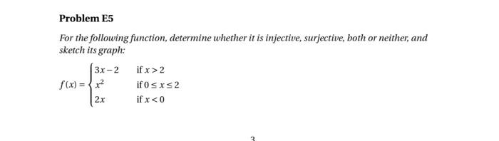 Solved For the following function, determine whether it is | Chegg.com
