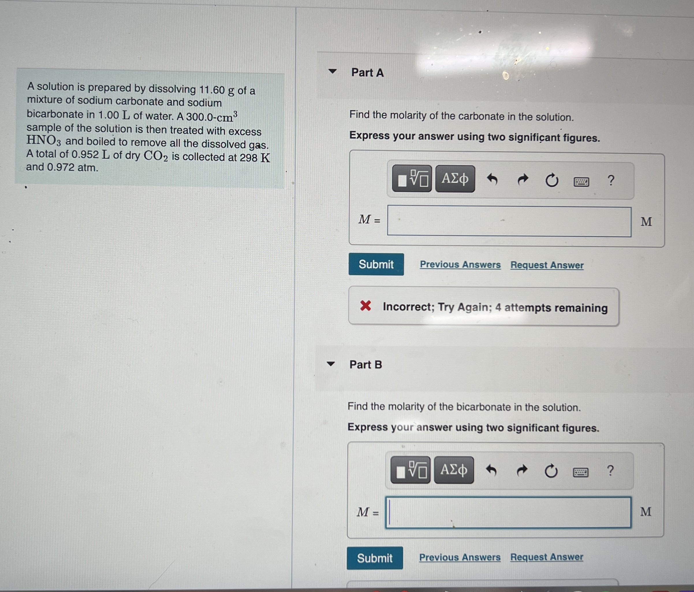 Solved A solution is prepared by dissolving 11.60 ﻿g of a | Chegg.com