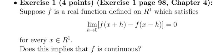 Solved Exercise 1 (4 points) (Exercise 1 page 98, Chapter 4 | Chegg.com