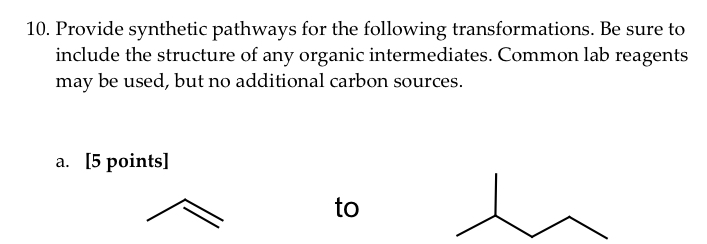 Solved Provide synthetic pathways for the following | Chegg.com