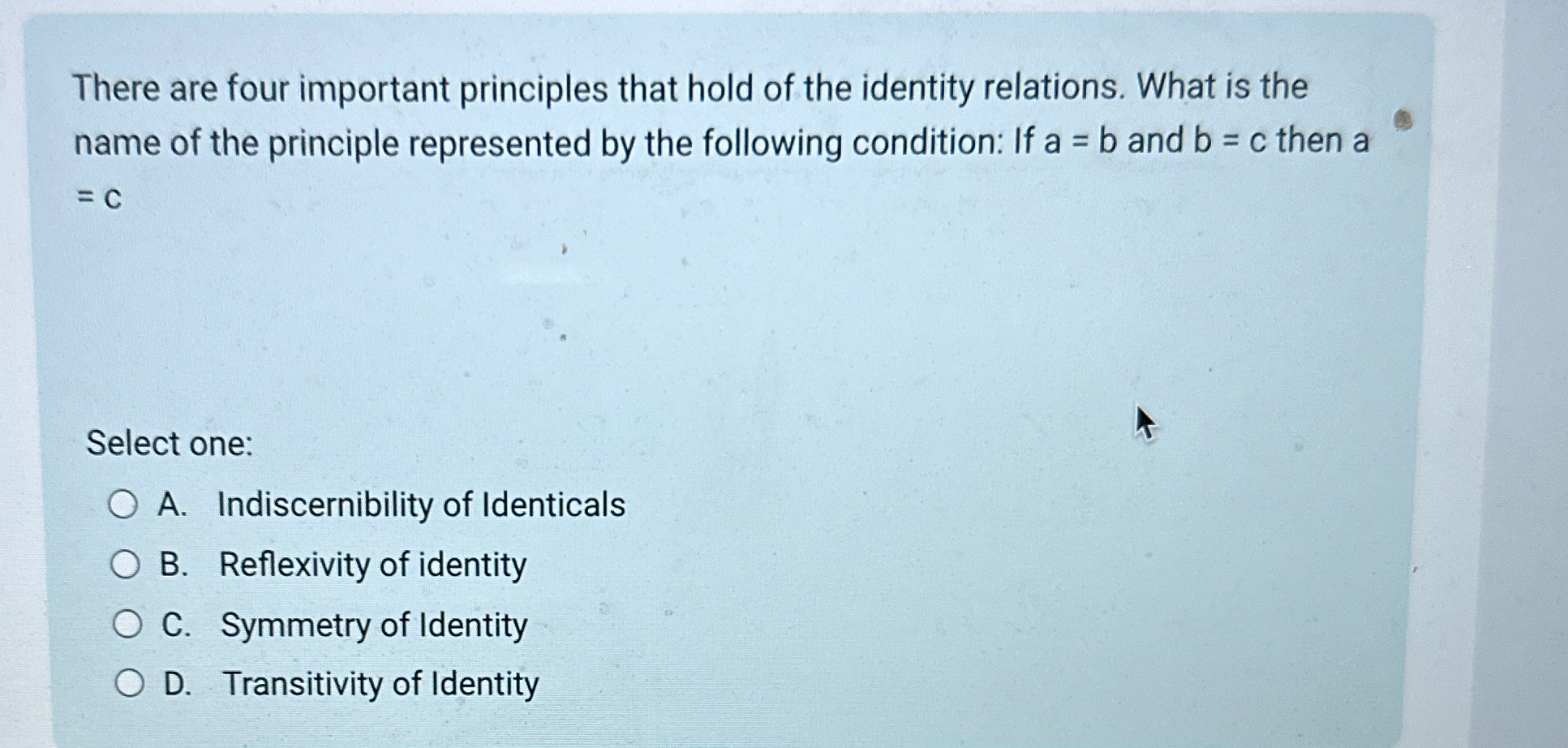 Solved There are four important principles that hold of the | Chegg.com