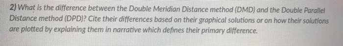 Solved 2) What is the difference between the Double Meridian | Chegg.com