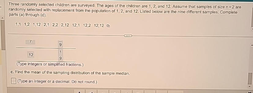 Solved Three randomly selected children are surveyed. The | Chegg.com