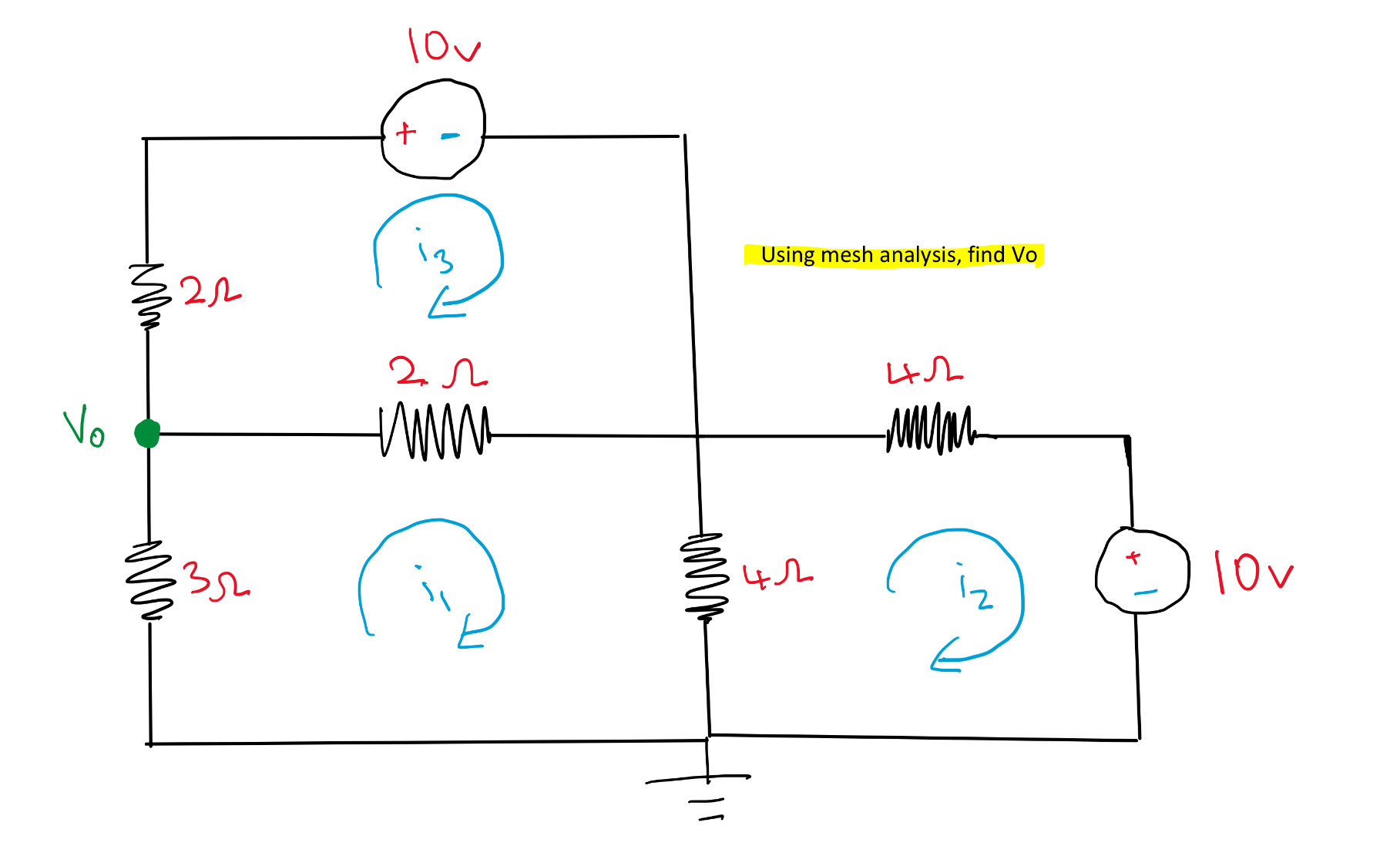 Solved Use Mesh Analysis To Solve For Vo 0633