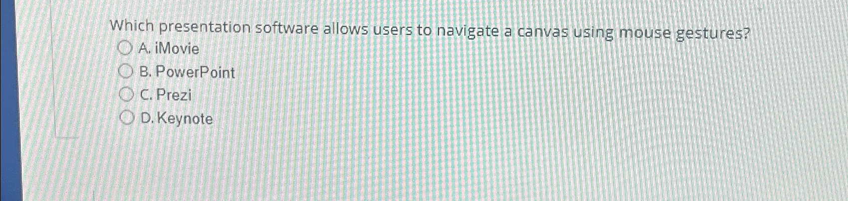 Solved Which presentation software allows users to navigate | Chegg.com