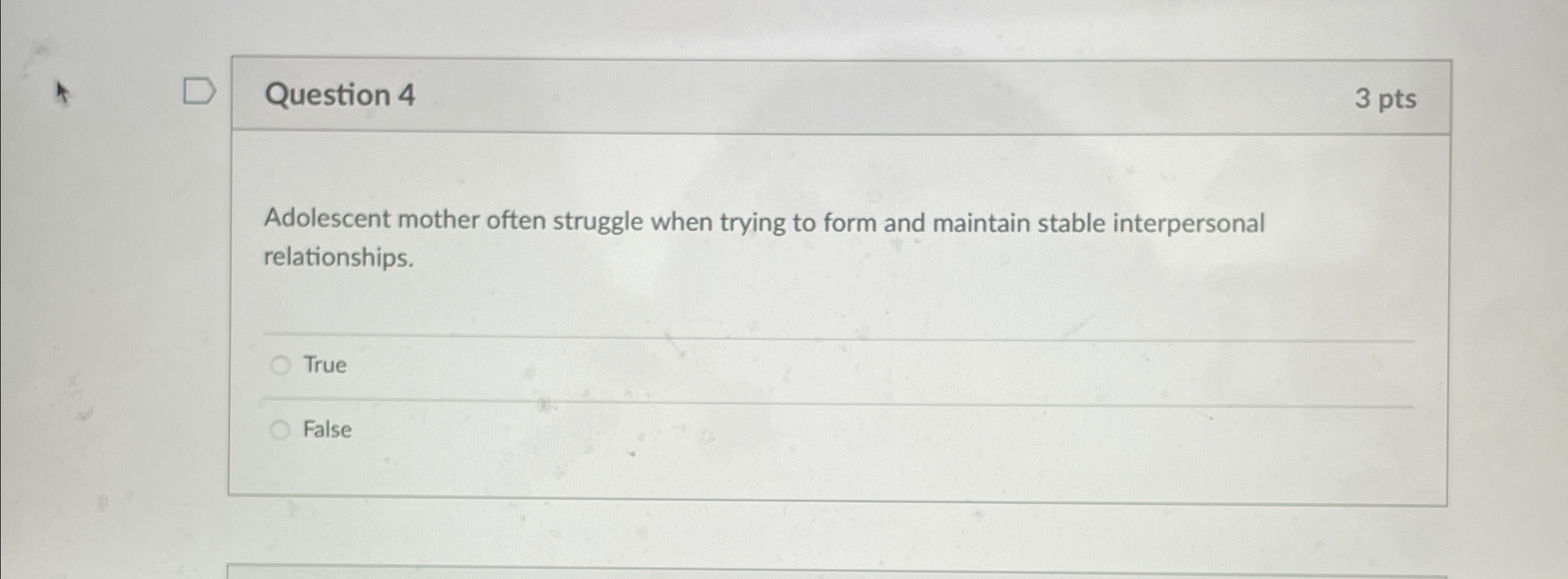 Solved Question 43 ﻿ptsAdolescent mother often struggle when | Chegg.com