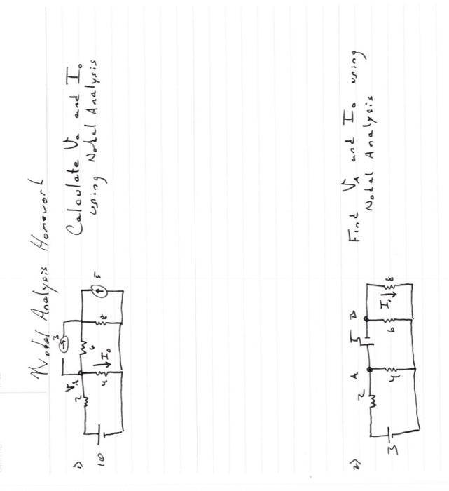 Solved Calculate Va and I0 uning Notal Analysis Find VA and | Chegg.com