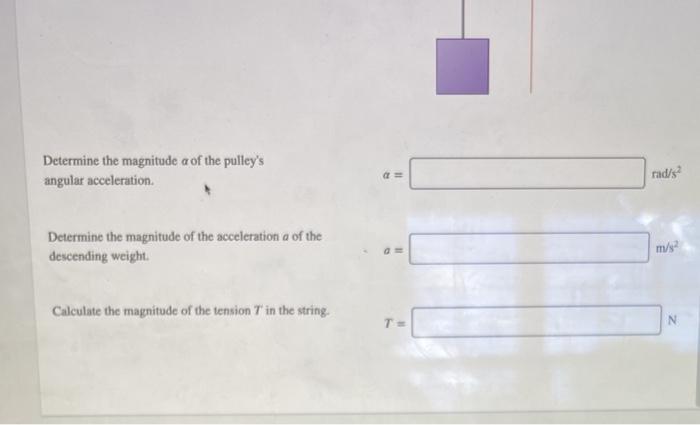Solved A 230-g mass hangs from a string that is wrapped | Chegg.com
