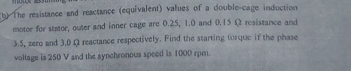 Solved (b) ﻿The resistance and reactance (equivalent) | Chegg.com