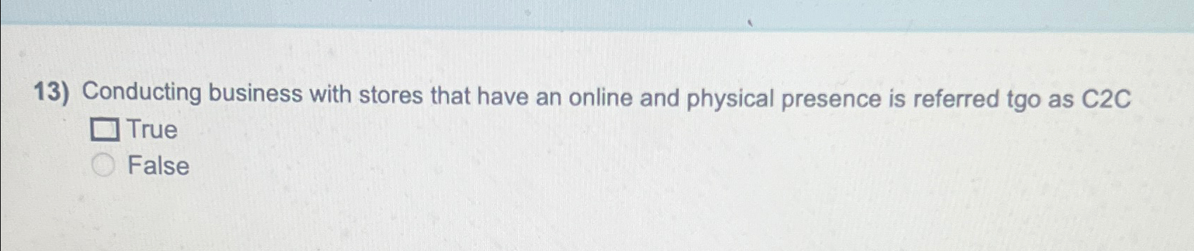 Solved Conducting business with stores that have an online | Chegg.com