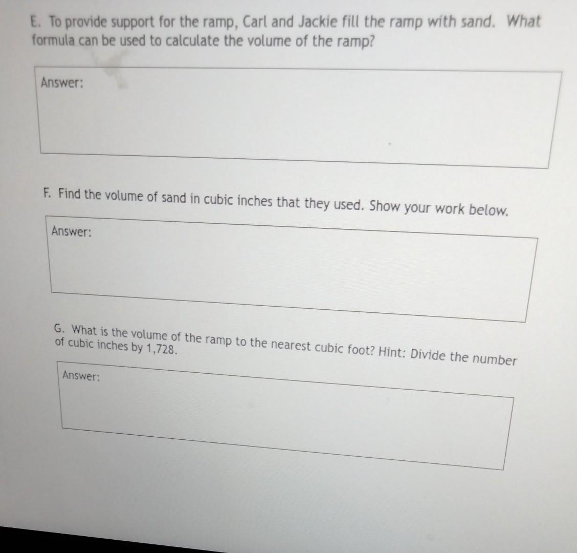 Part 2: Building Ramp #1 In the design, the ramp is a | Chegg.com