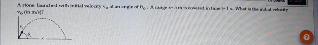 Solved points A stone launched with initial velocity vo at | Chegg.com