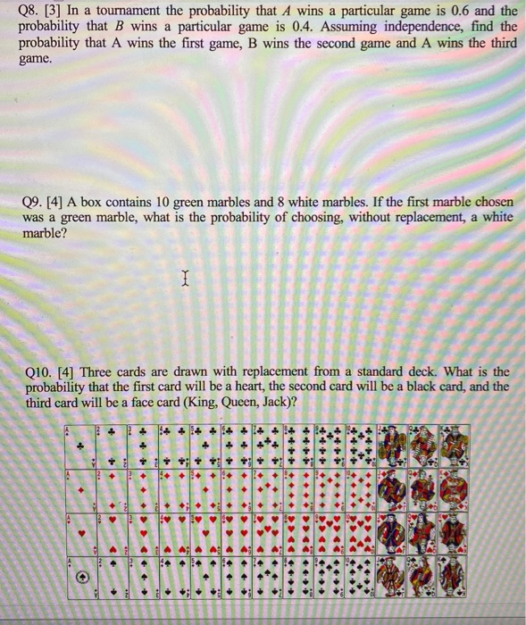 Solved 08. [3] In a tournament the probability that A wins a | Chegg.com