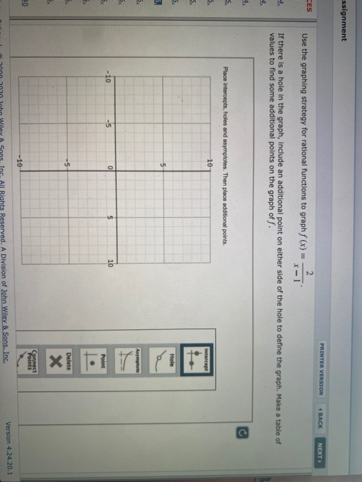 Solved ssignment PRINTER VERSION 4 BACK NEXT CES 2 Use the | Chegg.com