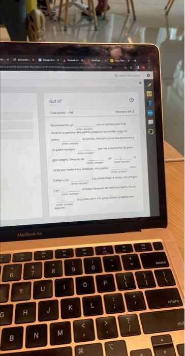 Total points: −/10 Attempts left: 3 about actions in | Chegg.com