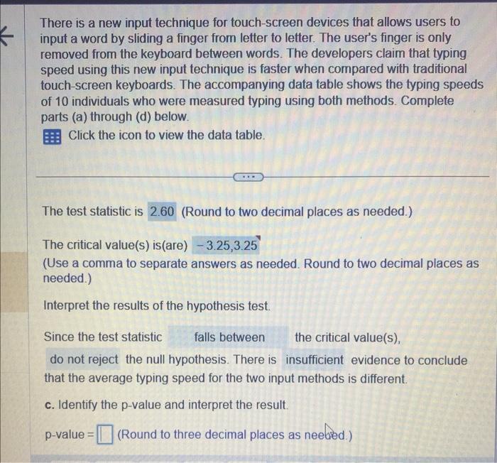 Solved There is a new input technique for touch-screen | Chegg.com