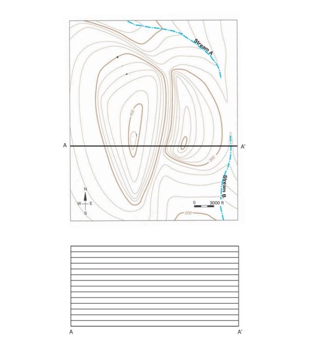 Solved 1. On the accompanying sheet (Part B), a contour map | Chegg.com