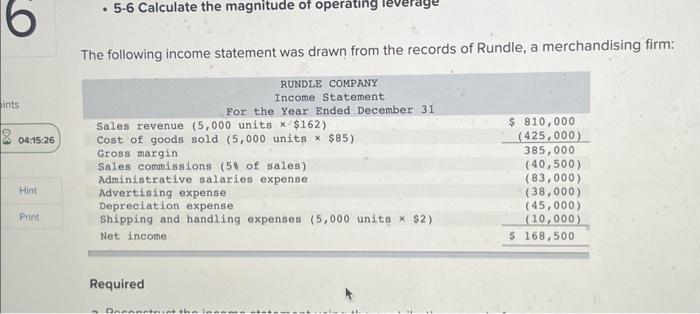 Solved Reconstruct the income statement using the | Chegg.com