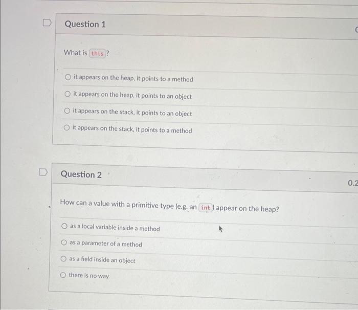 Solved What is it appears on the heap, it points to a method | Chegg.com