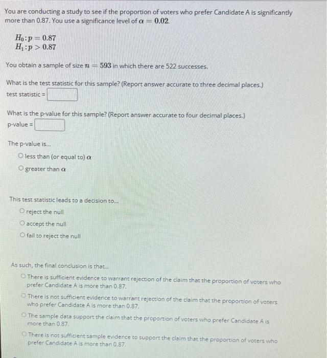 Solved You are conducting a study to see if the proportion | Chegg.com