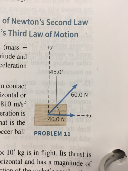 Solved 11. E Only two forces act on an object (mass = 3.00 | Chegg.com